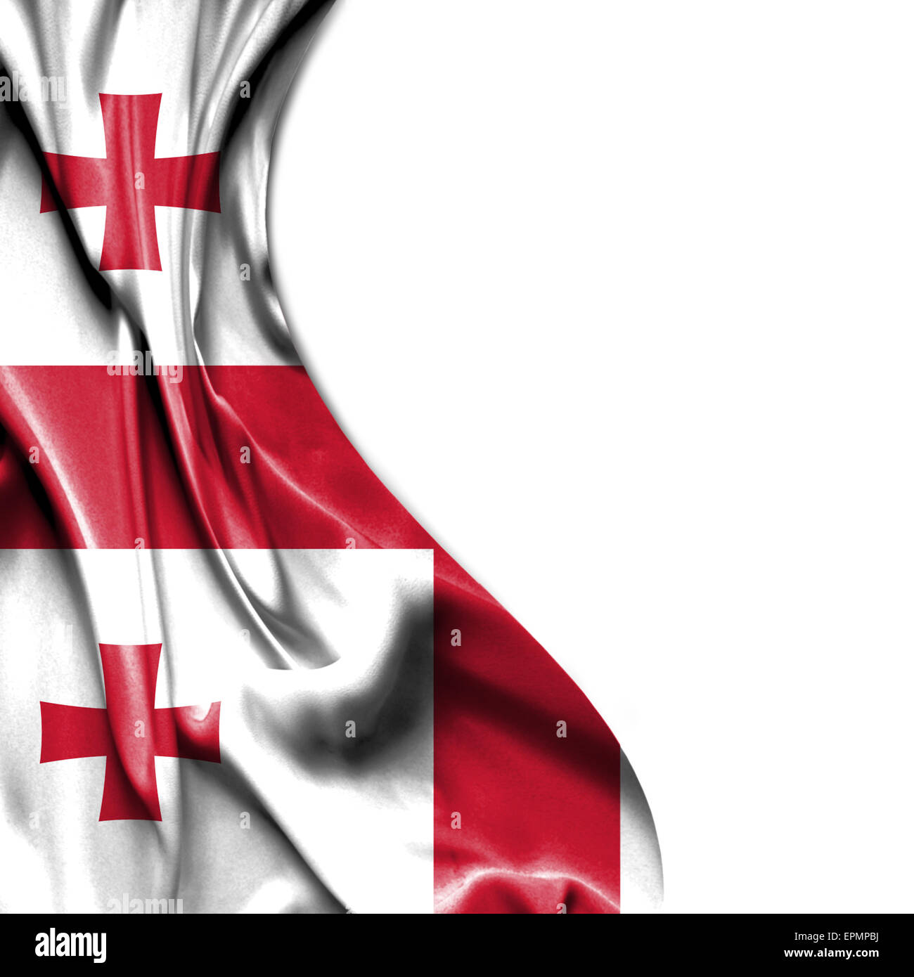 Satin texture georgian flag hi-res stock photography and images - Alamy