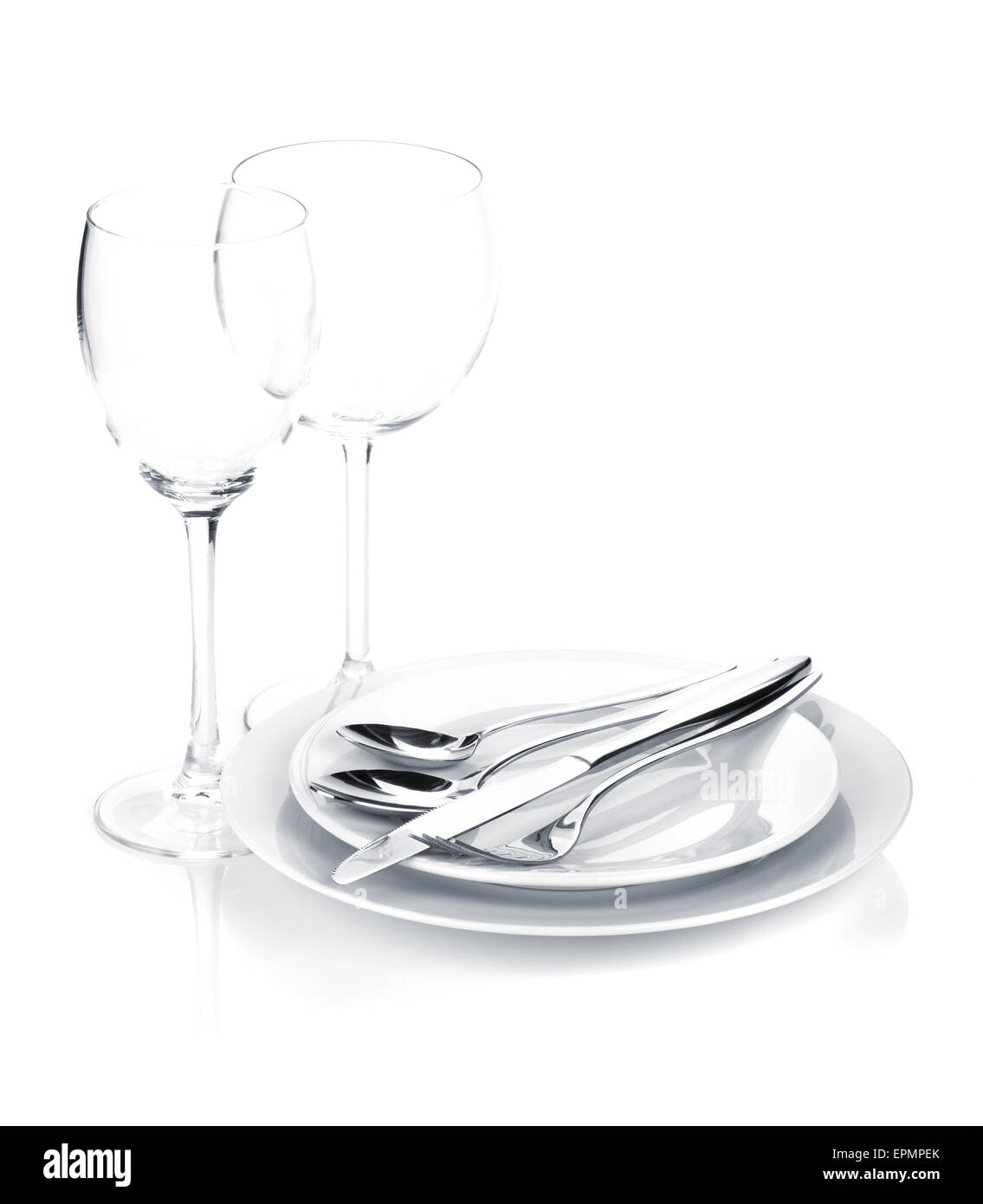 Set table plates wine hi-res stock photography and images - Alamy