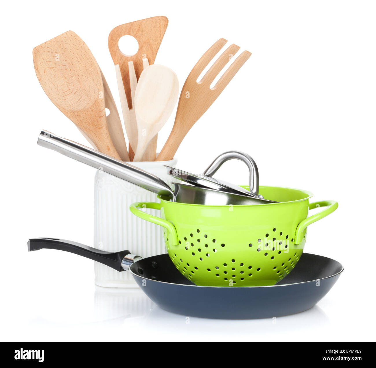 Cooking equipment. Isolated on white background Stock Photo - Alamy