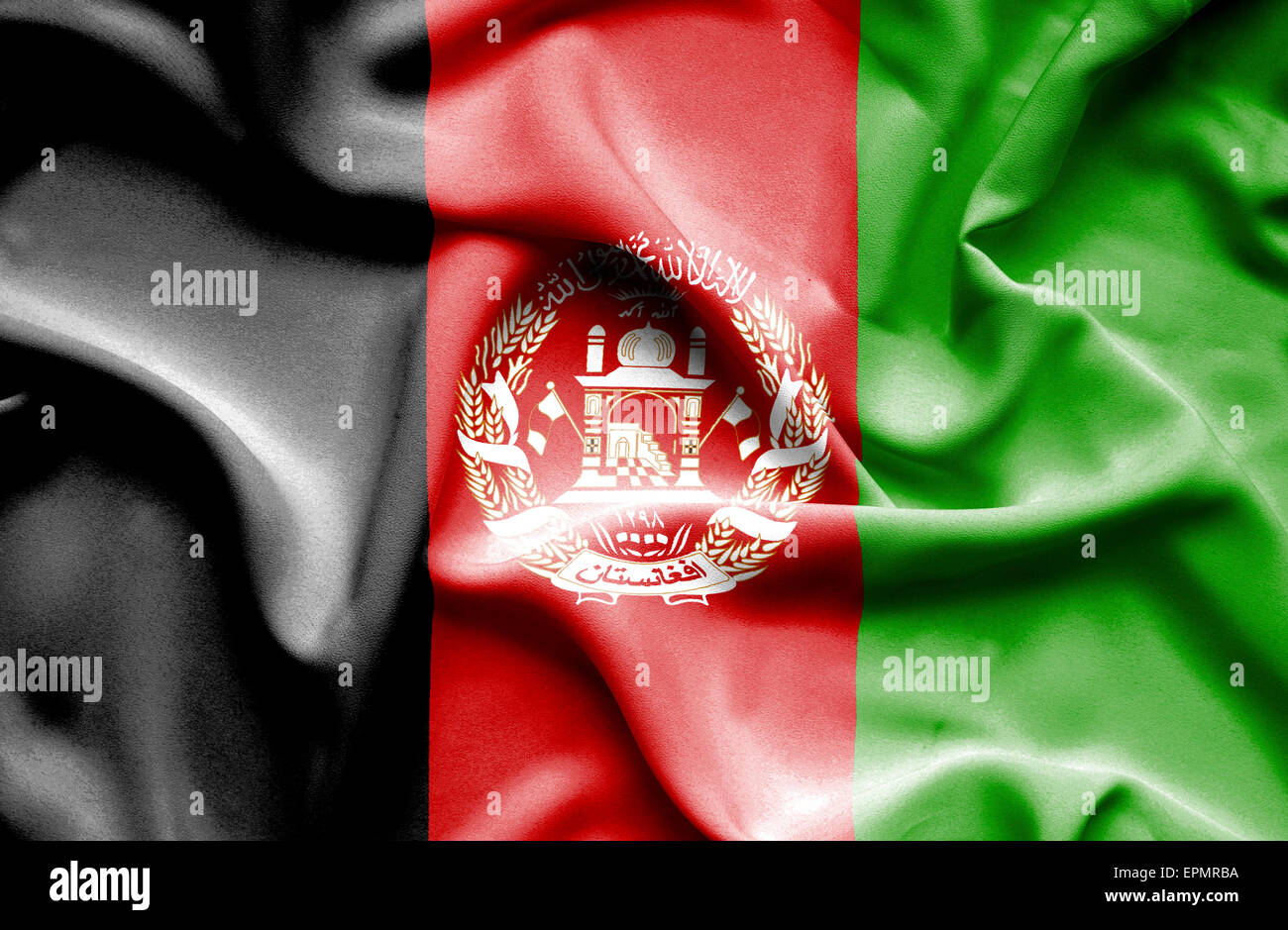 Afghanistan waving flag hi-res stock photography and images - Alamy