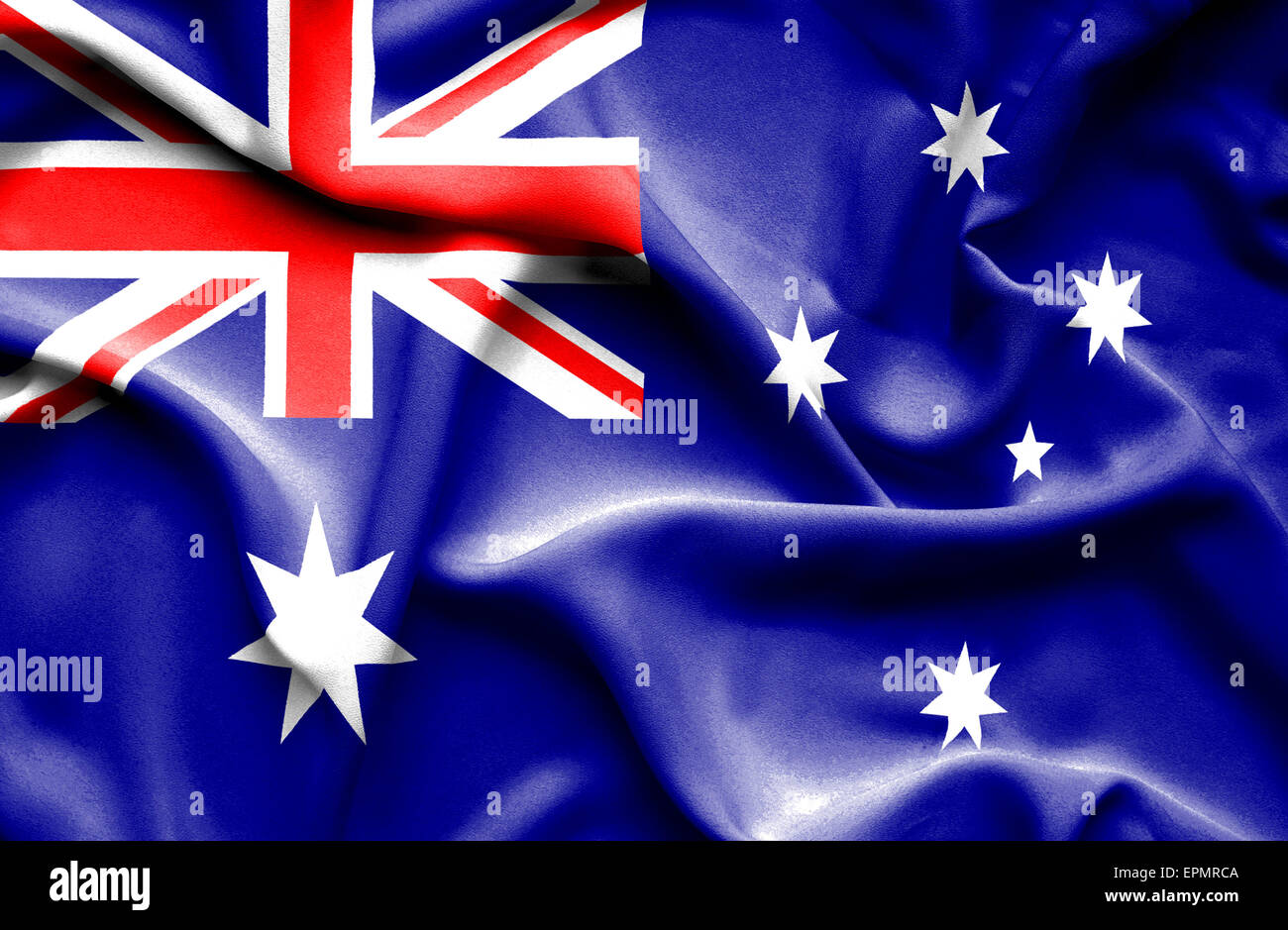 Australia waving flag Stock Photo - Alamy