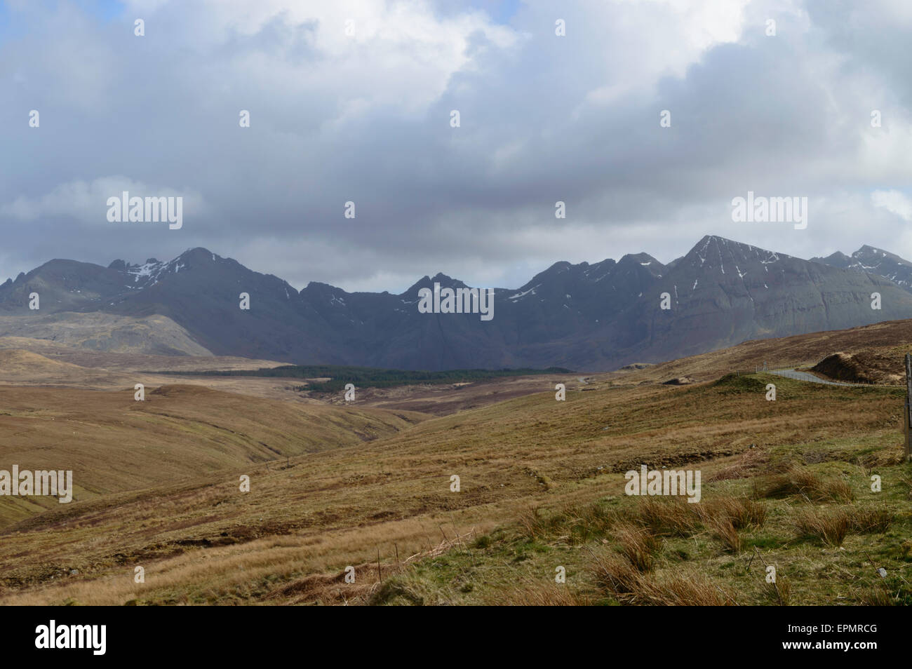 The Cuillin Mountain Ridge on the Isle Of Skye Stock Photo - Alamy