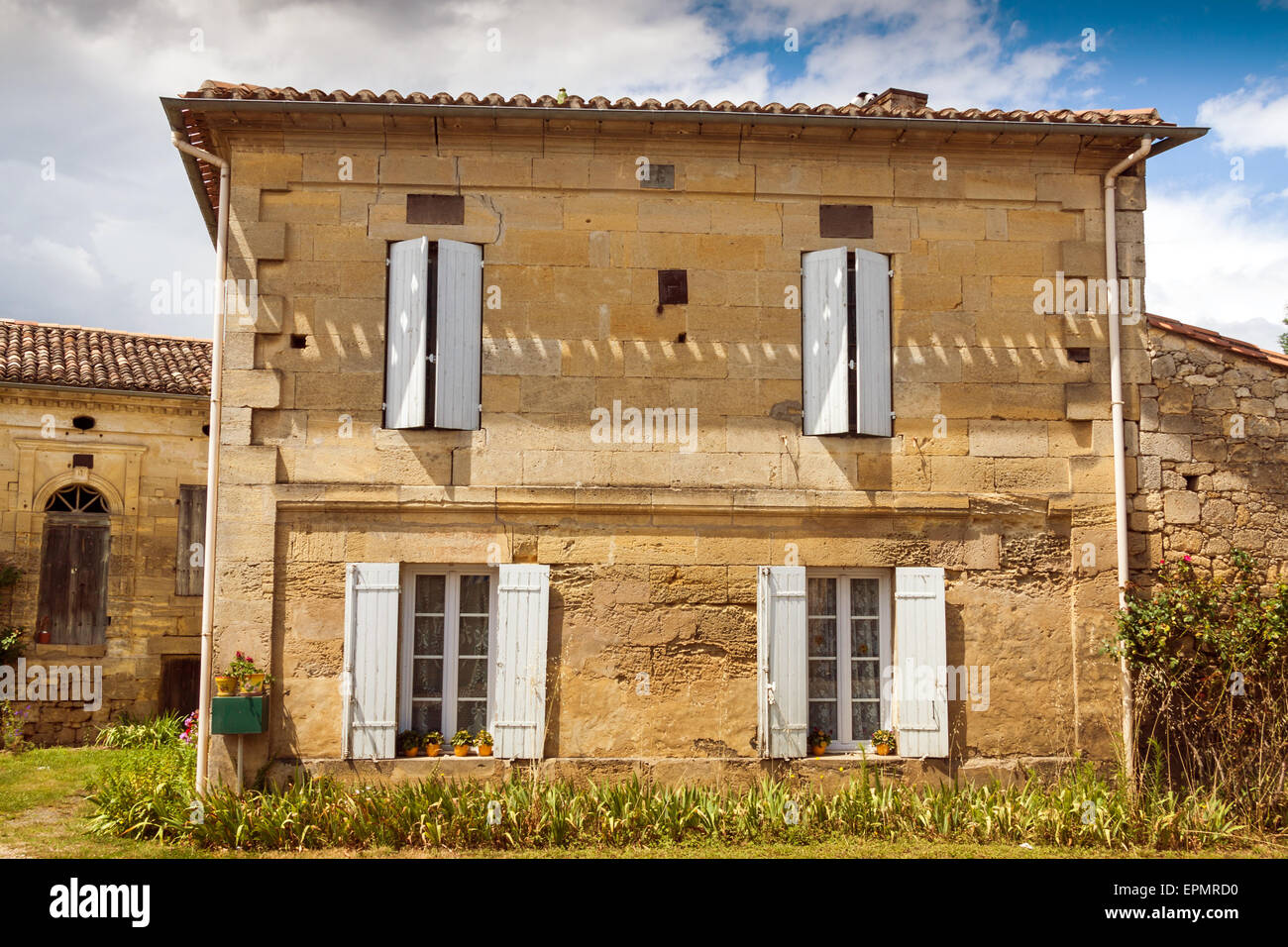 frontage french rural house, France, Europe Stock Photo - Alamy