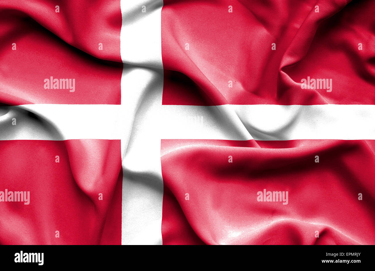 Denmark waving flag Stock Photo - Alamy