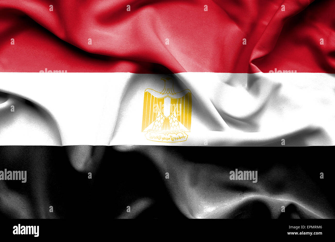 Egypt waving flag Stock Photo - Alamy