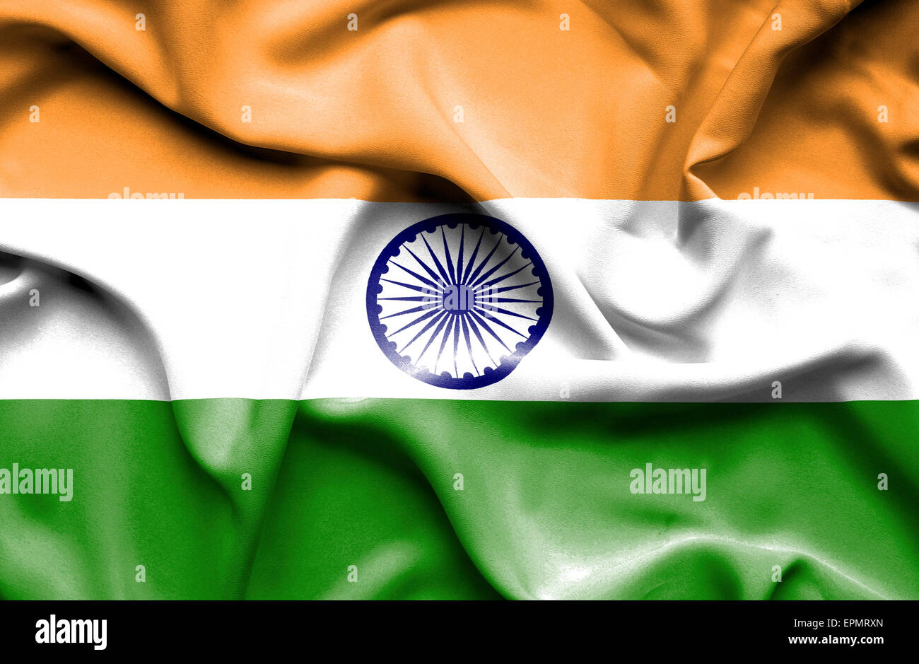 India waving flag Stock Photo - Alamy