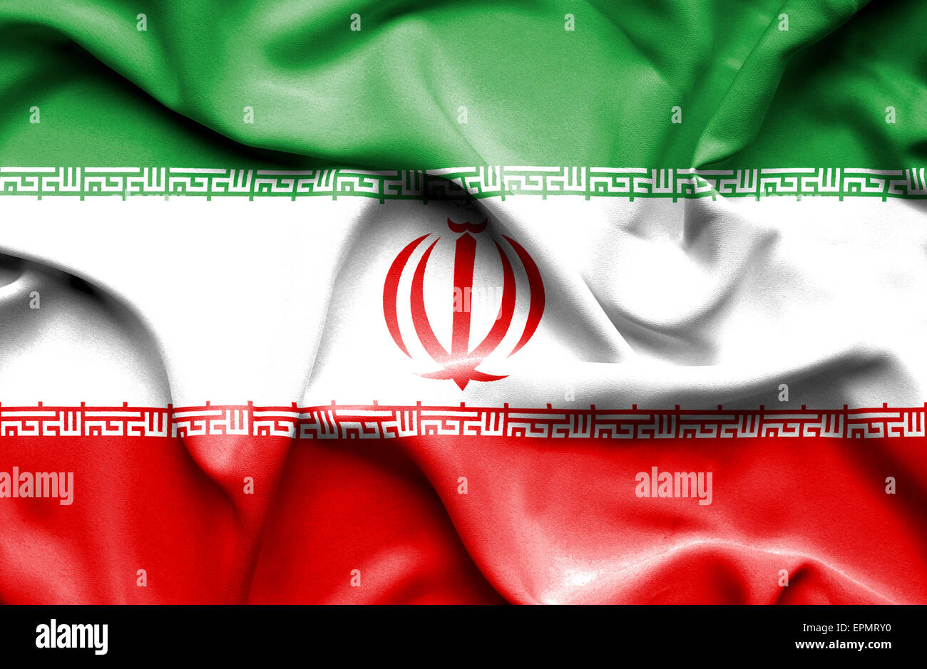 Iran waving flag Stock Photo - Alamy