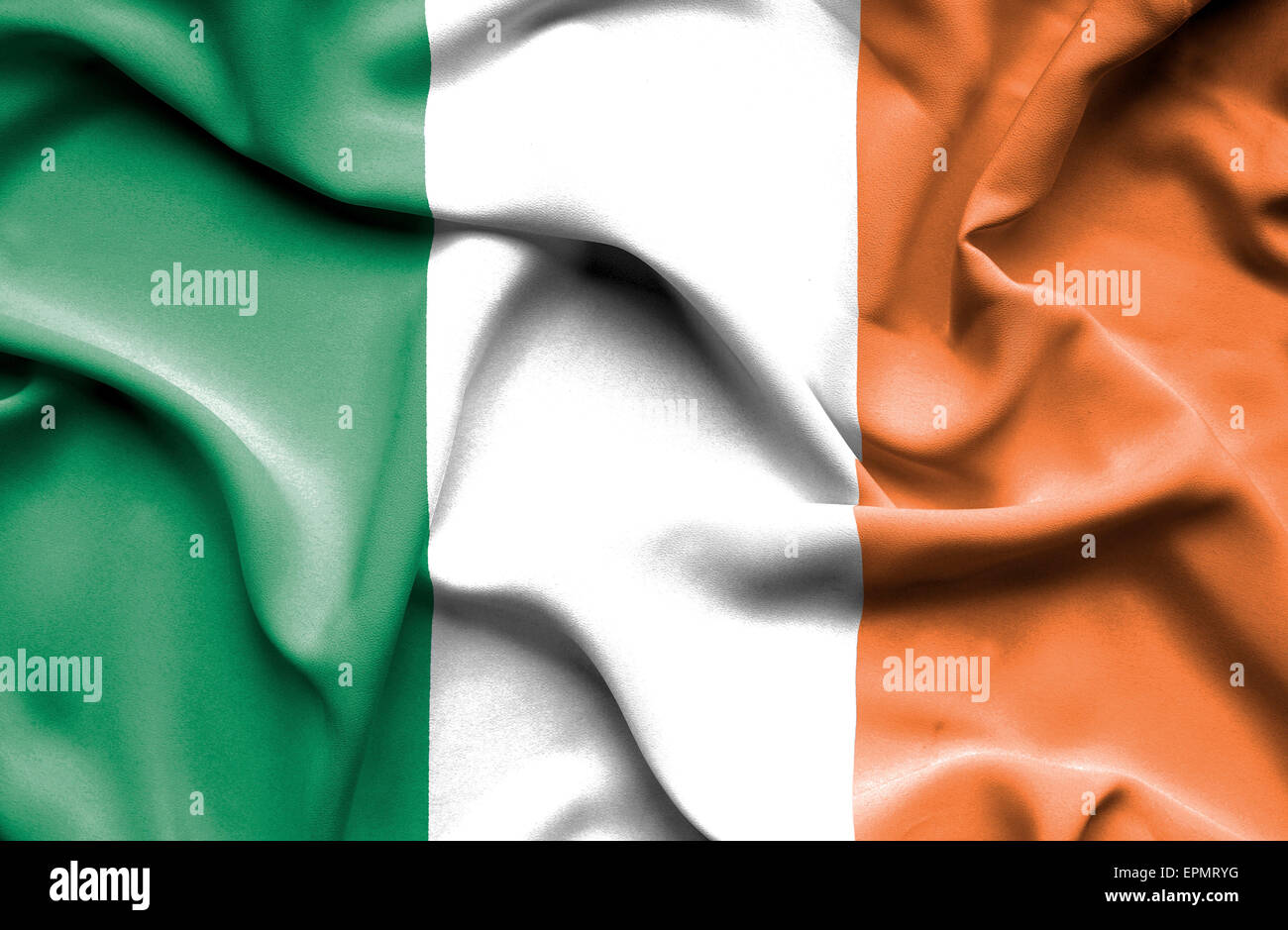 Ireland waving flag Stock Photo - Alamy