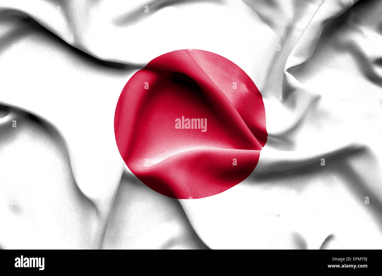 Japan waving flag Stock Photo - Alamy