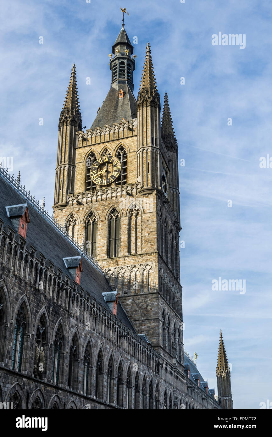 Belgium City of Ypres, Cloth Hall Stock Photo - Alamy