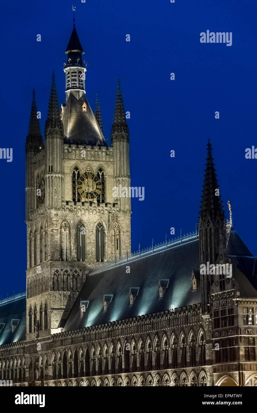 Belgium City of Ypres, Cloth Hall Stock Photo - Alamy