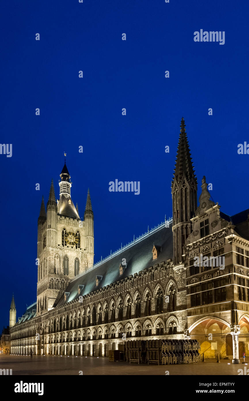 Belgium City of Ypres, Cloth Hall Stock Photo - Alamy