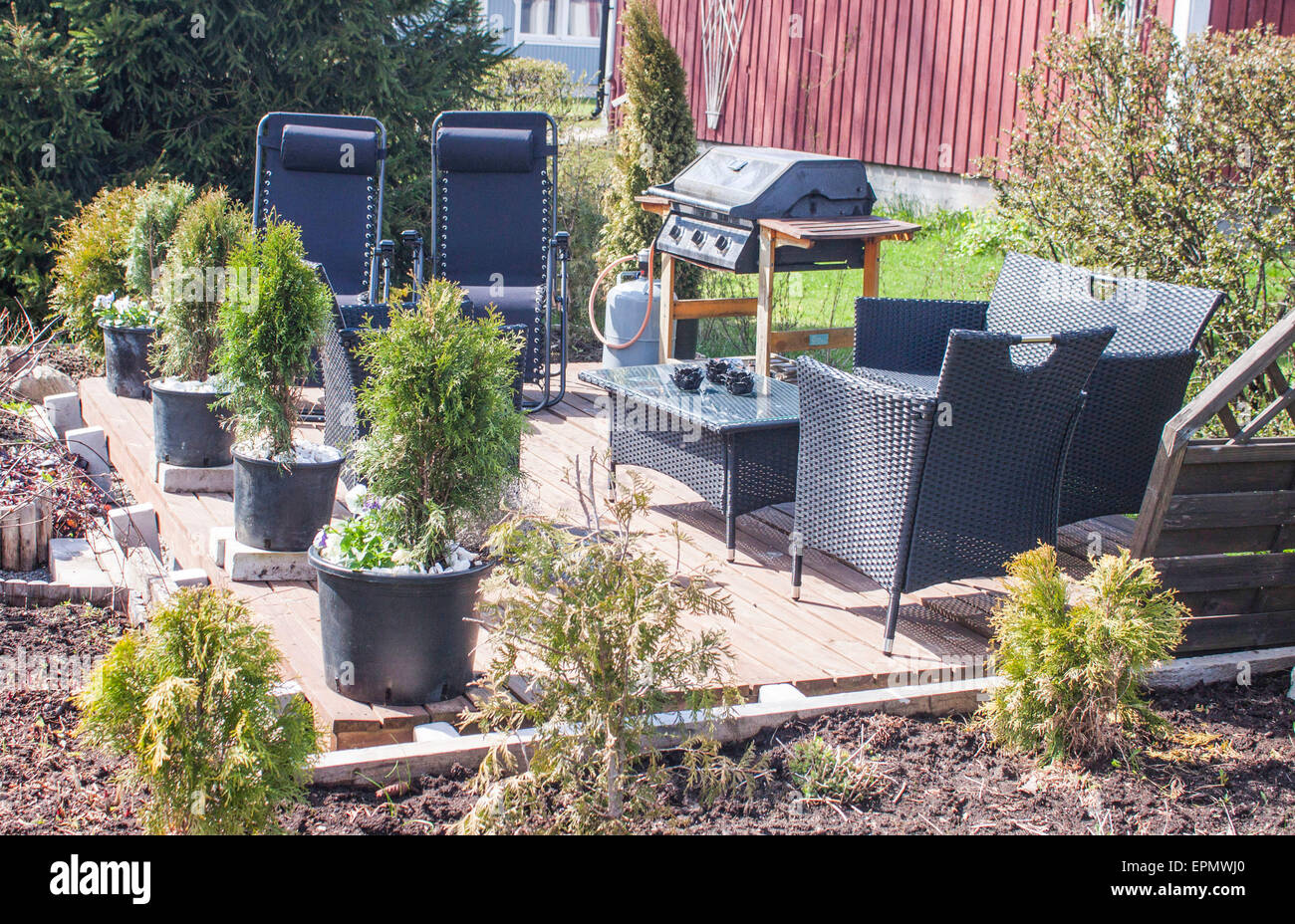 Outdoor home deck hi-res stock photography and images - Alamy