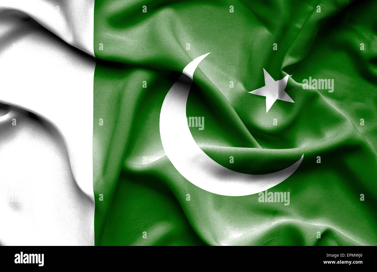 Pakistan waving flag Stock Photo - Alamy