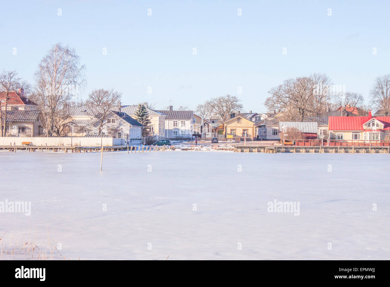 The city of tammisaari, from a winter sea view Stock Photo - Alamy