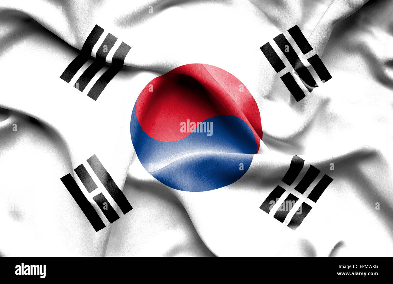 South Korea waving flag Stock Photo - Alamy