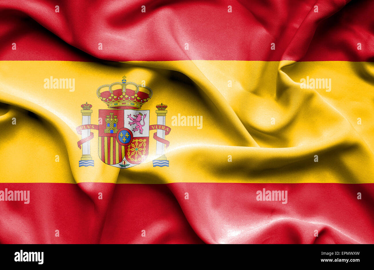 Spain waving flag Stock Photo - Alamy