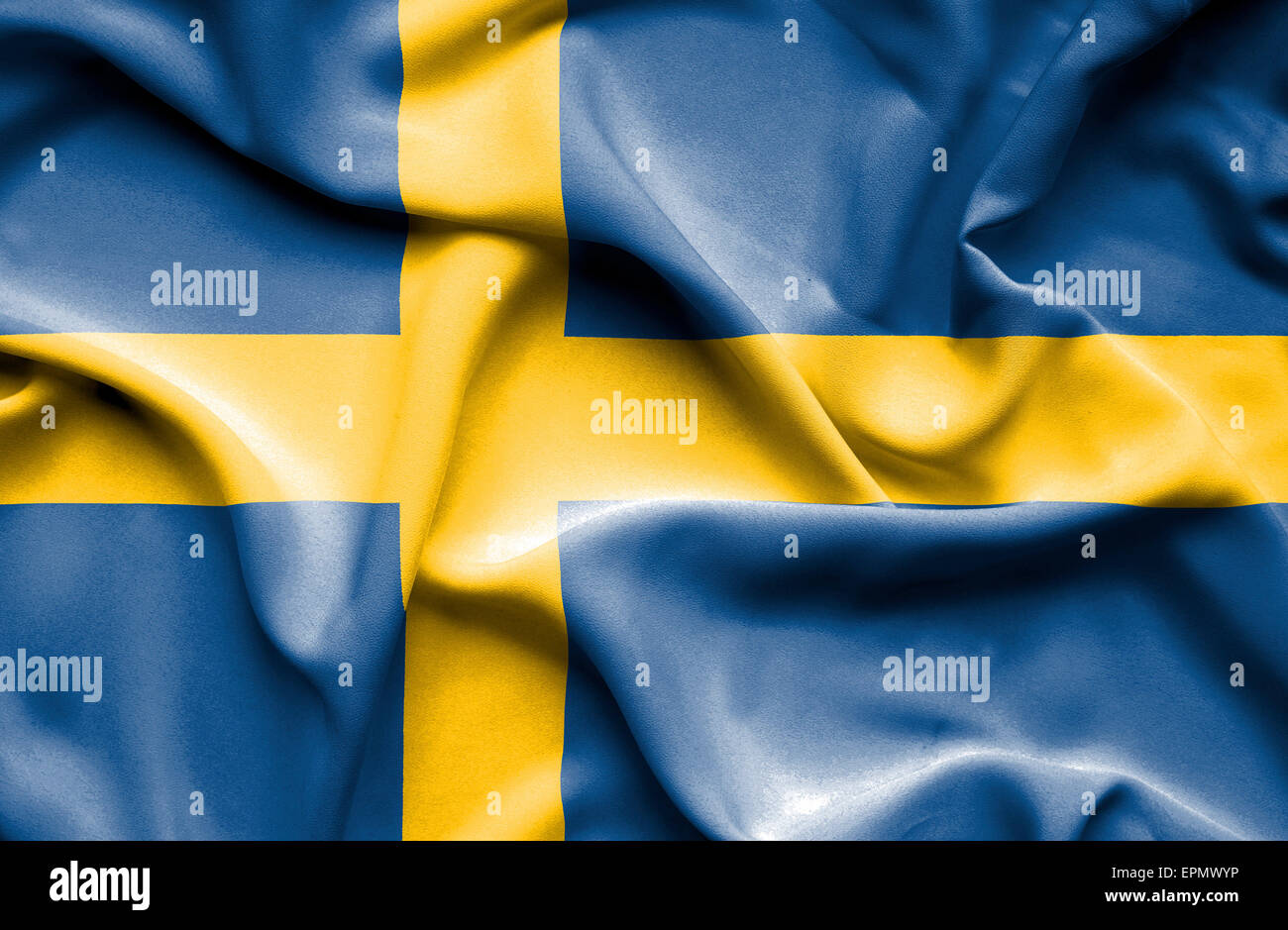 Sweden waving flag Stock Photo - Alamy