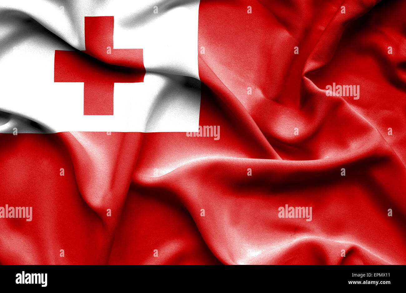 Satin texture tonga flag hi-res stock photography and images - Alamy