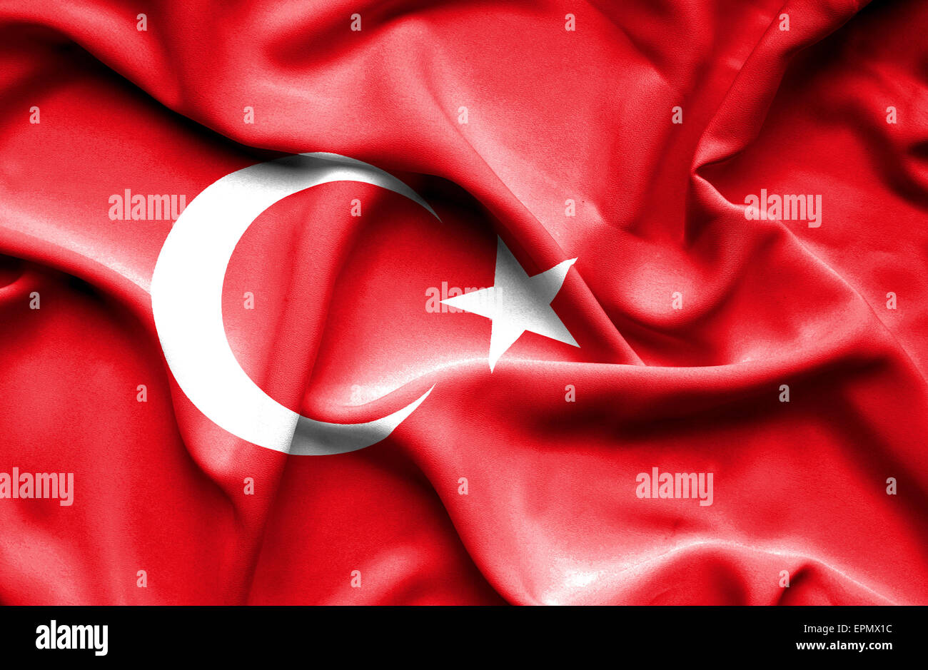 Turkey waving flag Stock Photo - Alamy