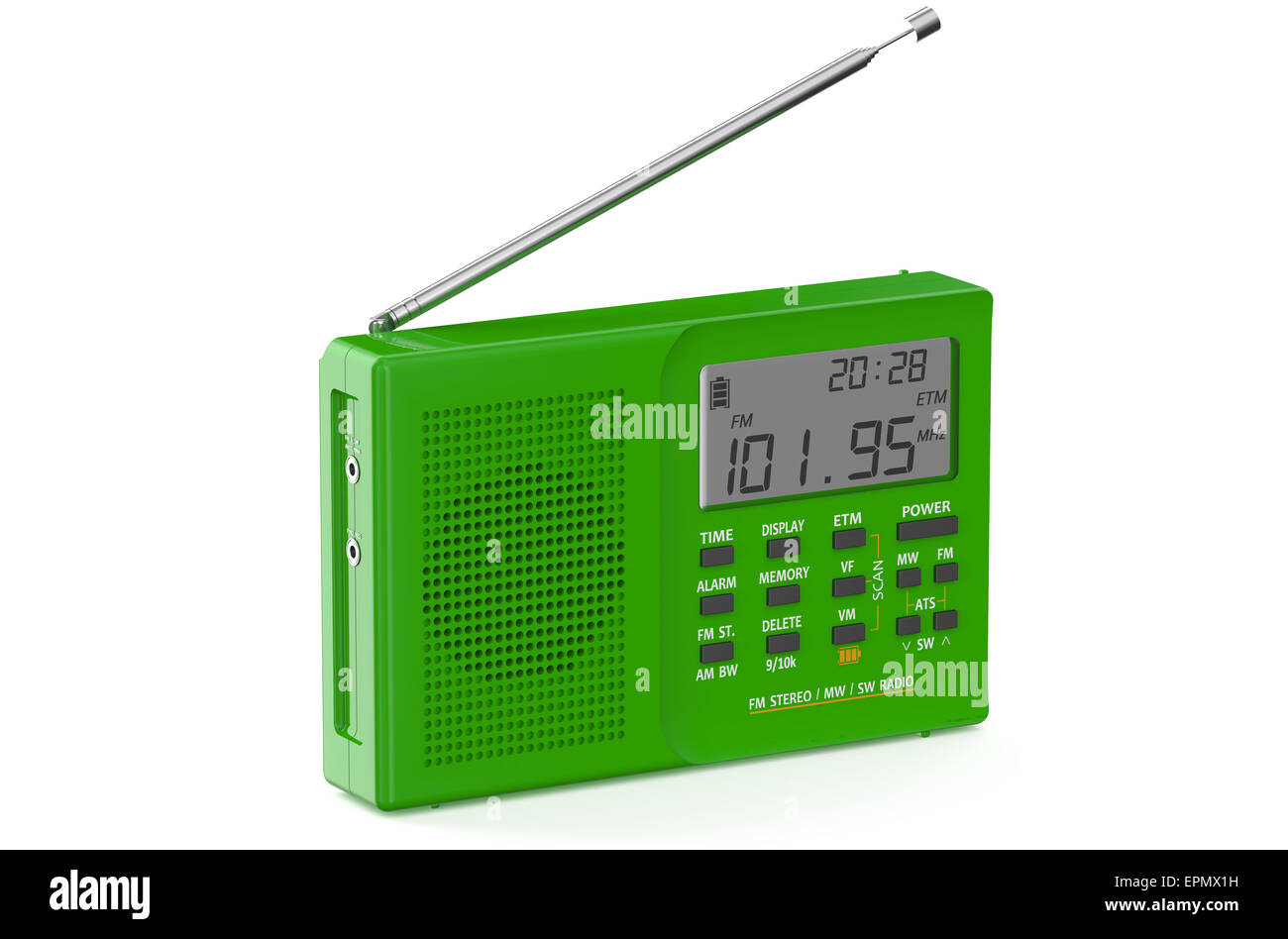 green digital receiver isolated on white background Stock Photo - Alamy