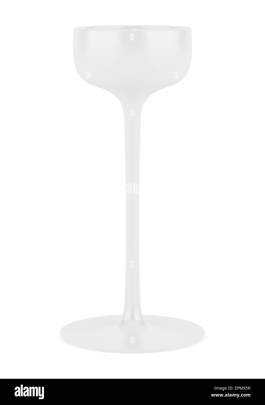 one candlestick with small candle isolated on white background Stock ...