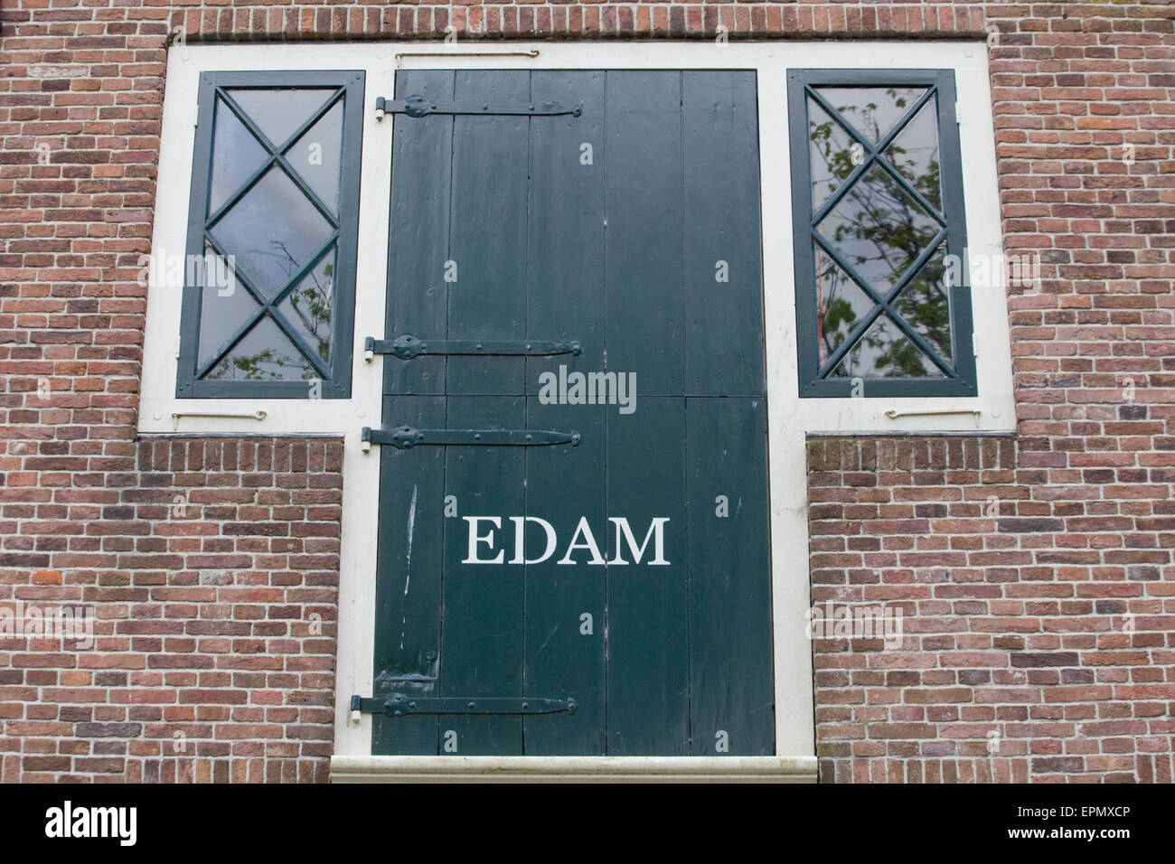 Front door into the Edam Cheese Museum in The Village of Edam Holland ...