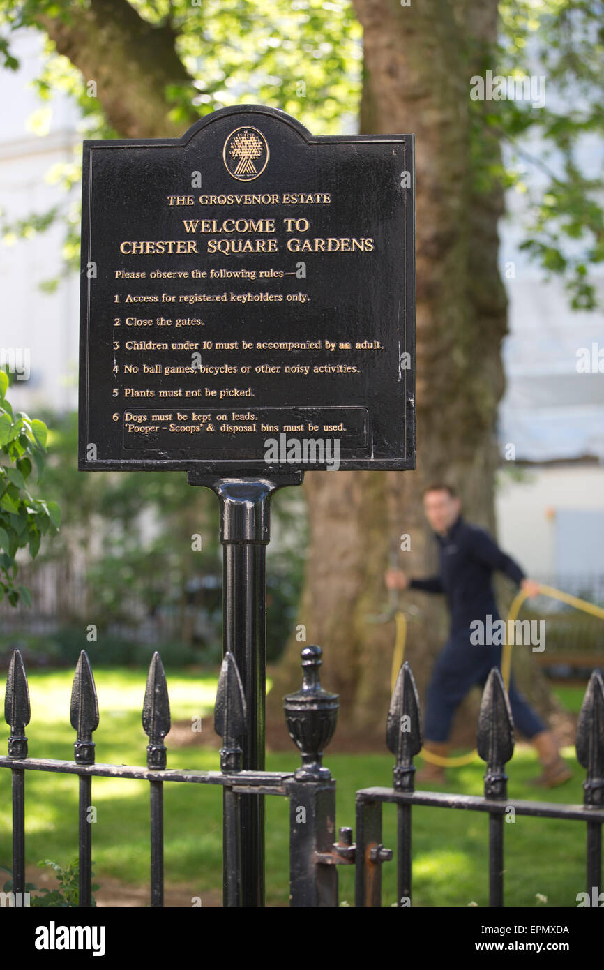 Chester Square Gardens, Belgravia, London, England, UK Stock Photo - Alamy