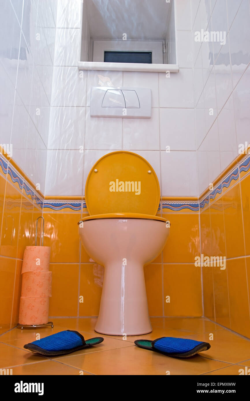 Clean toilet with seat open hi-res stock photography and images - Alamy