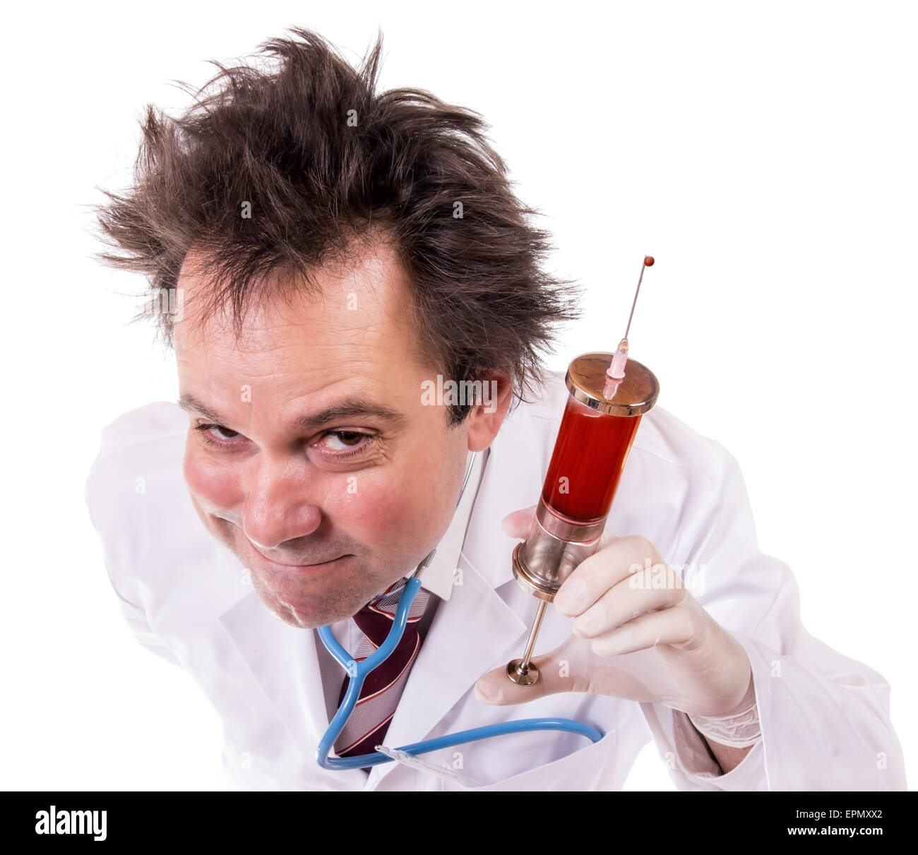 Mad doctor syringe hi-res stock photography and images - Alamy