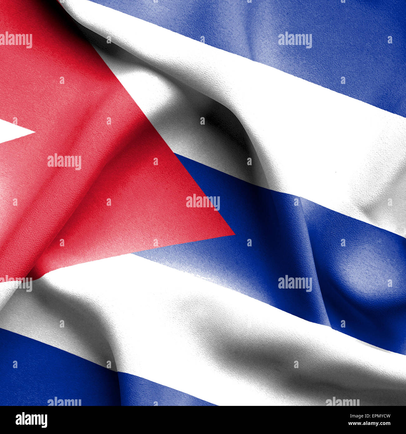 Cuba waving flag Stock Photo - Alamy