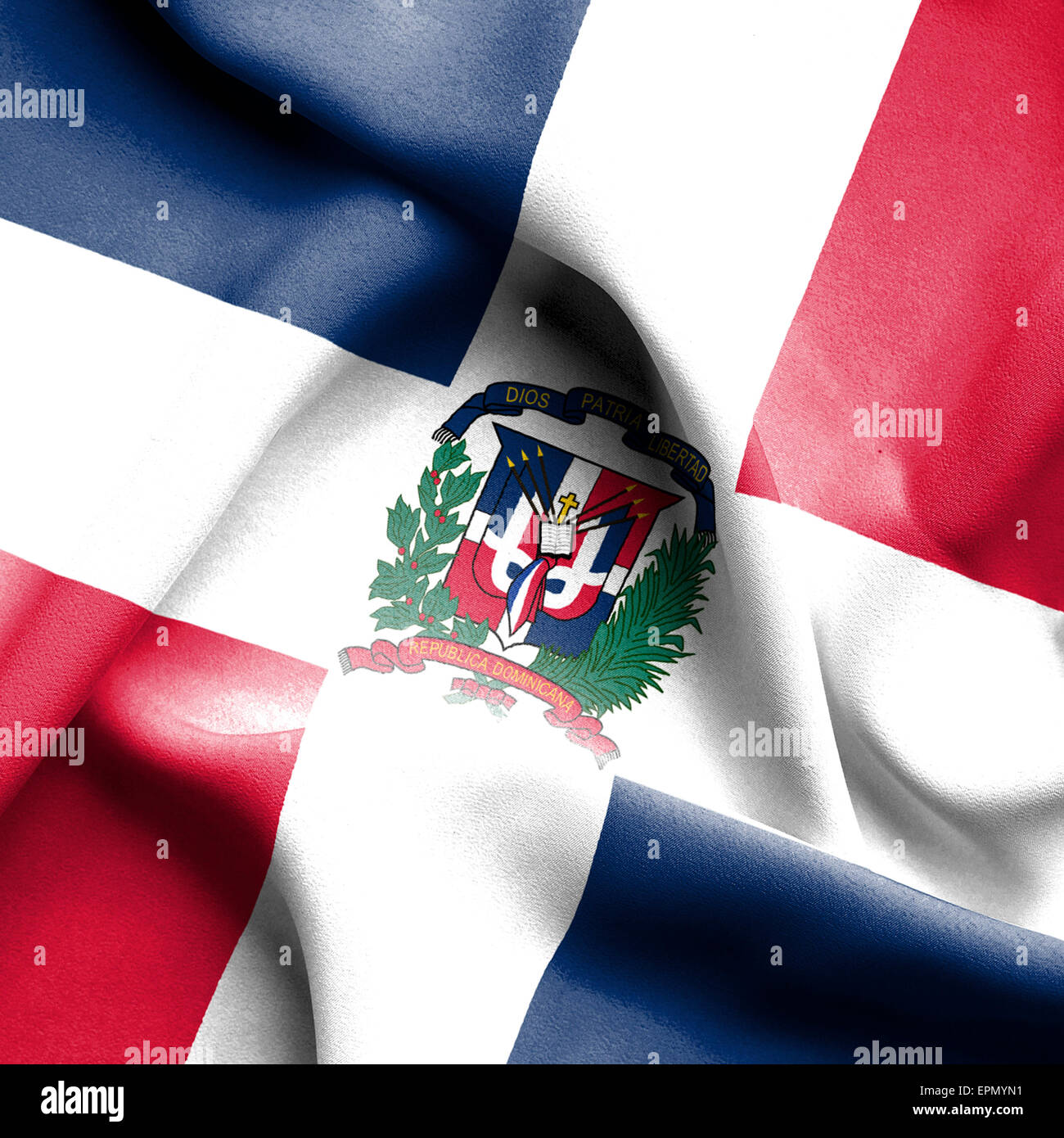 Dominican Republic waving flag Stock Photo - Alamy