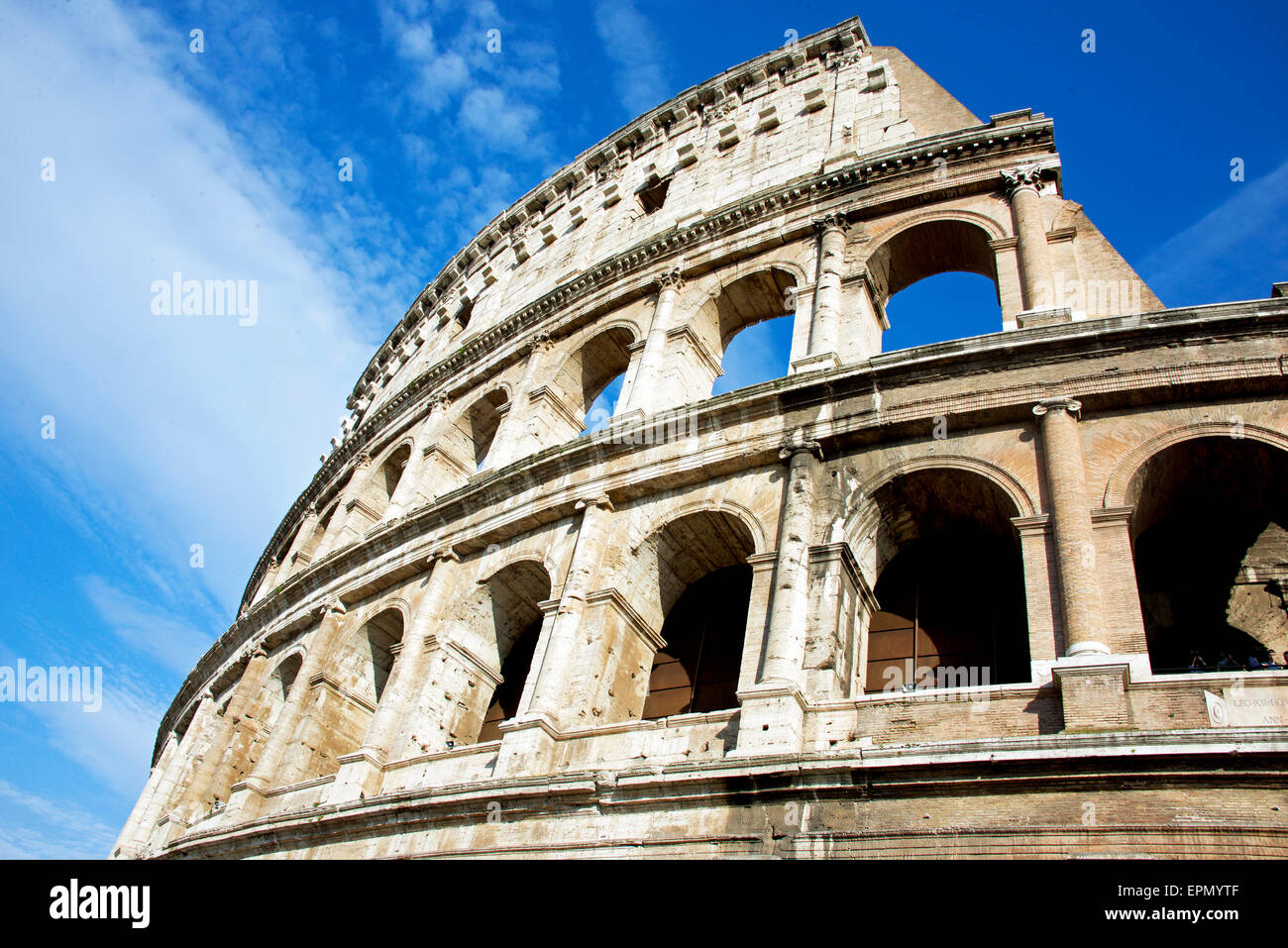 Low angle view of the roman Colosseum Stock Photo - Alamy