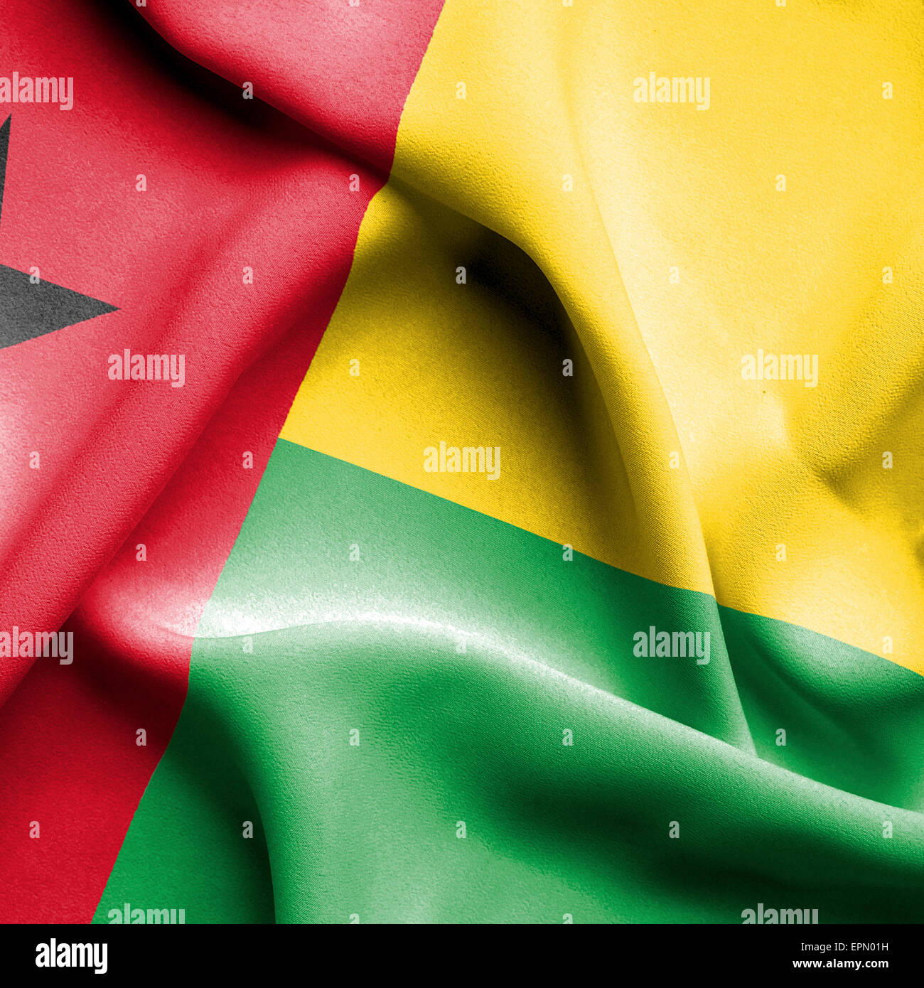 Guinea Bissau waving flag Stock Photo - Alamy