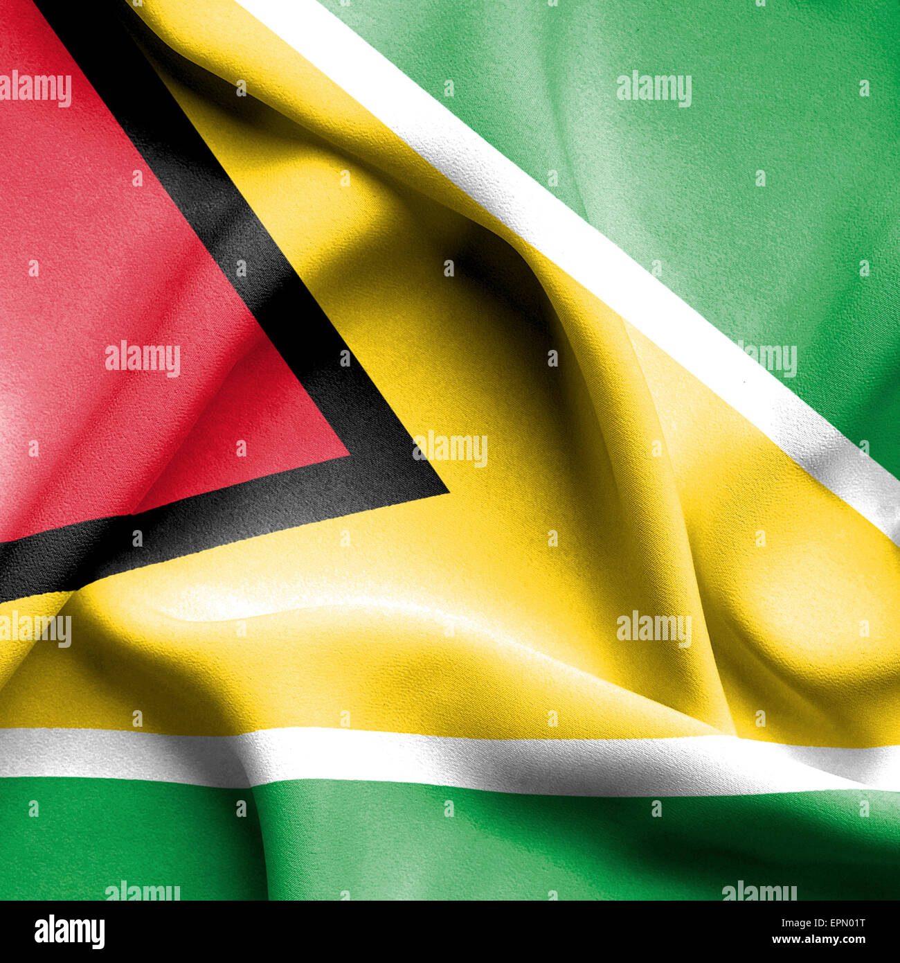Guyana waving flag Stock Photo - Alamy