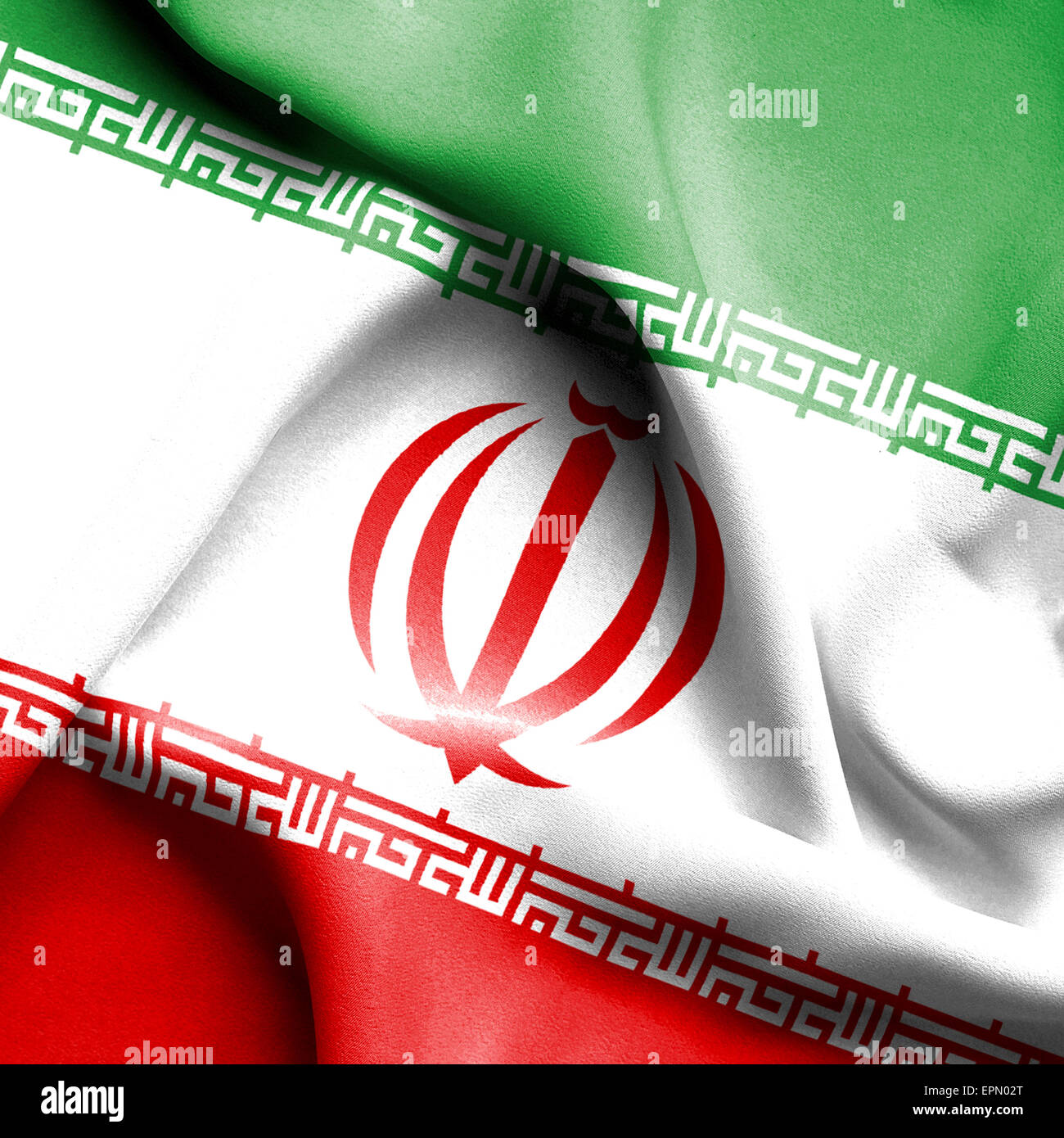 Iran waving flag Stock Photo - Alamy