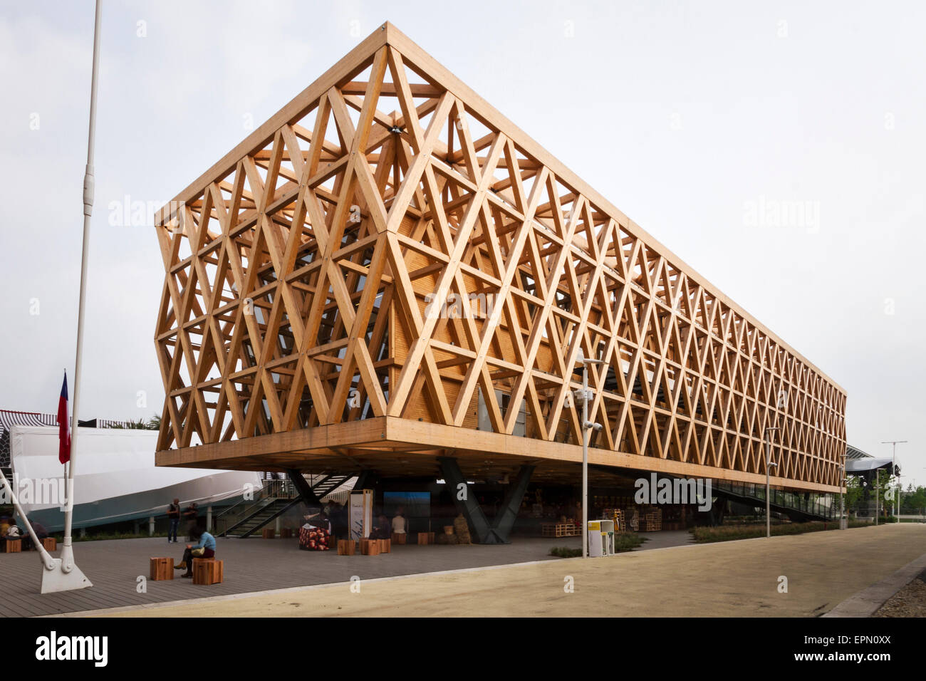 Milan, Italy, 5th May 2015. The Chilean pavilion by Undurraga Devés ...