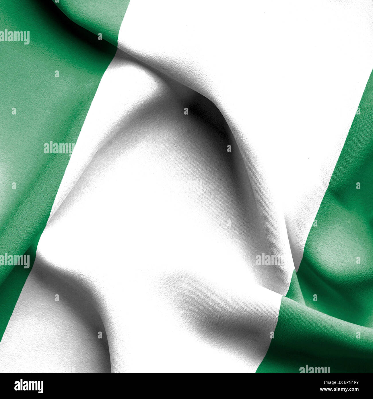 Nigeria waving flag Stock Photo - Alamy