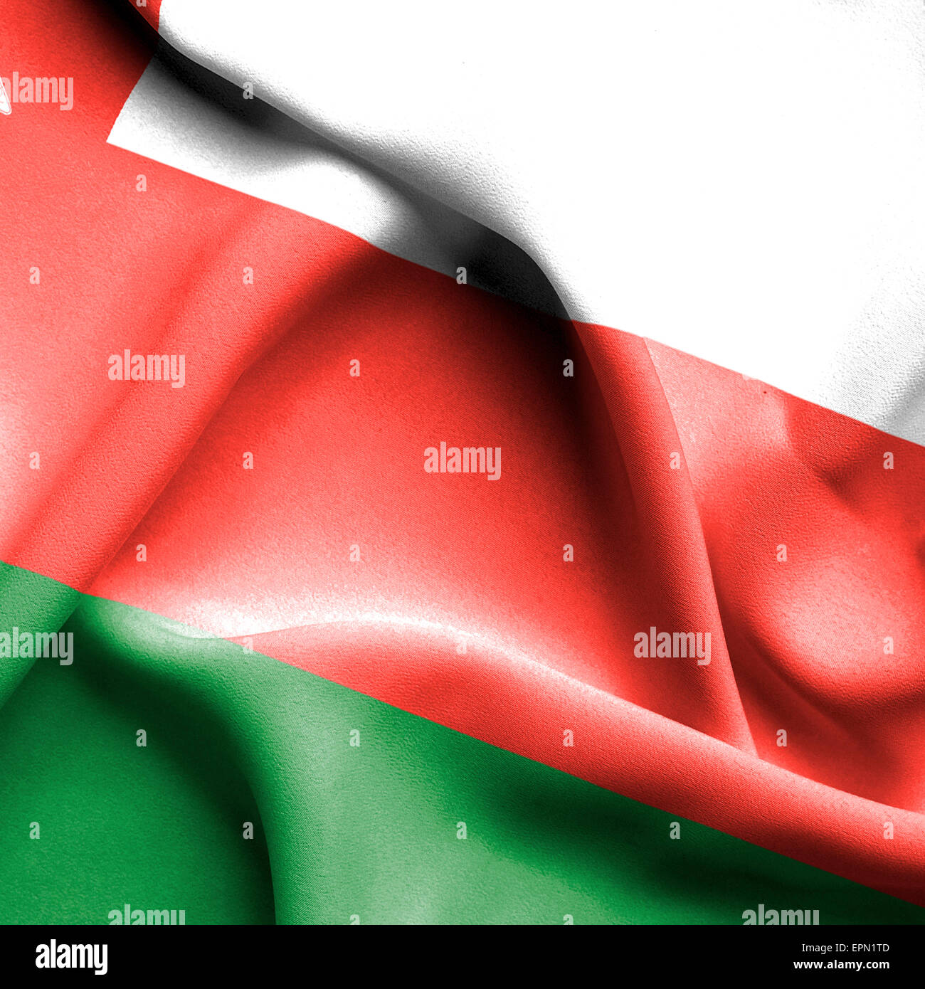 Oman waving flag Stock Photo - Alamy