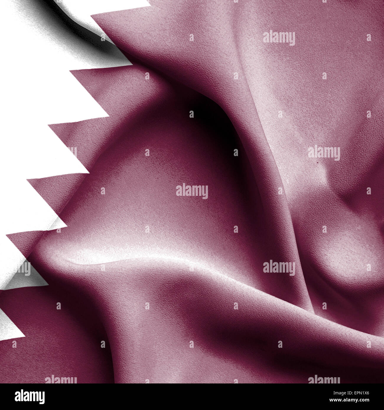 Qatar waving flag Stock Photo - Alamy