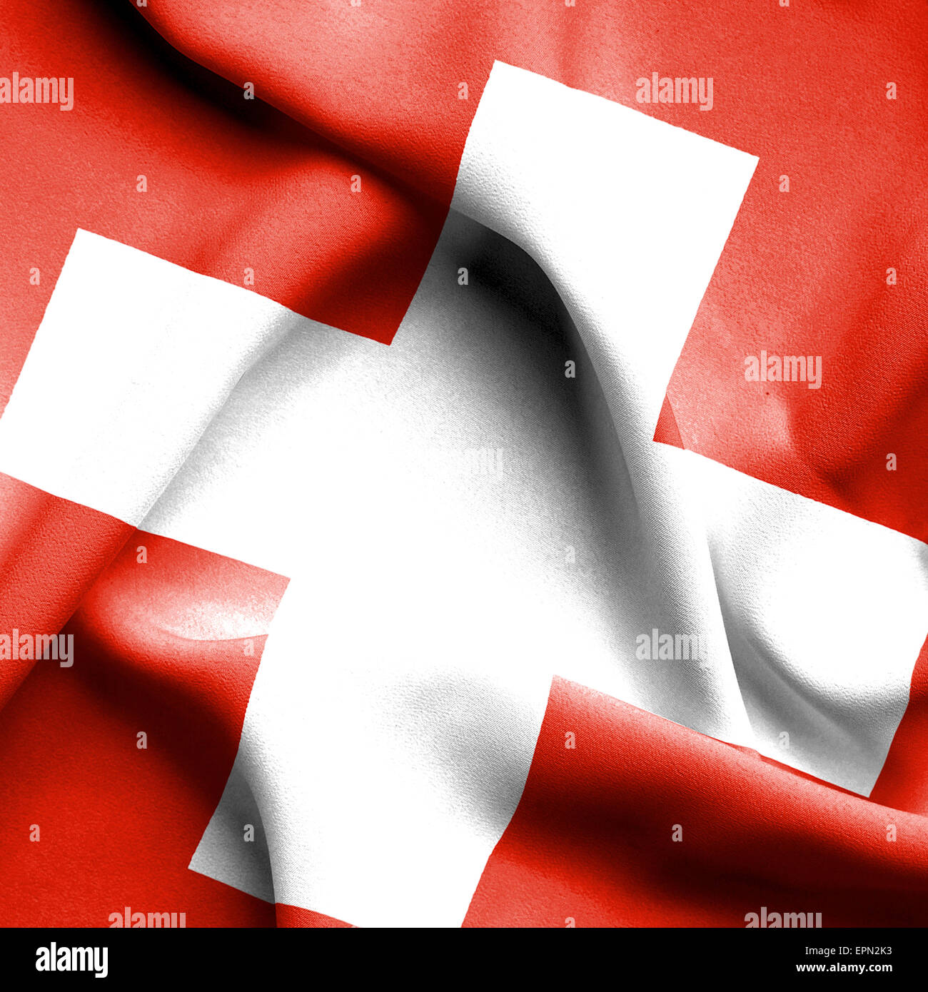 Swiss waving flag Stock Photo - Alamy