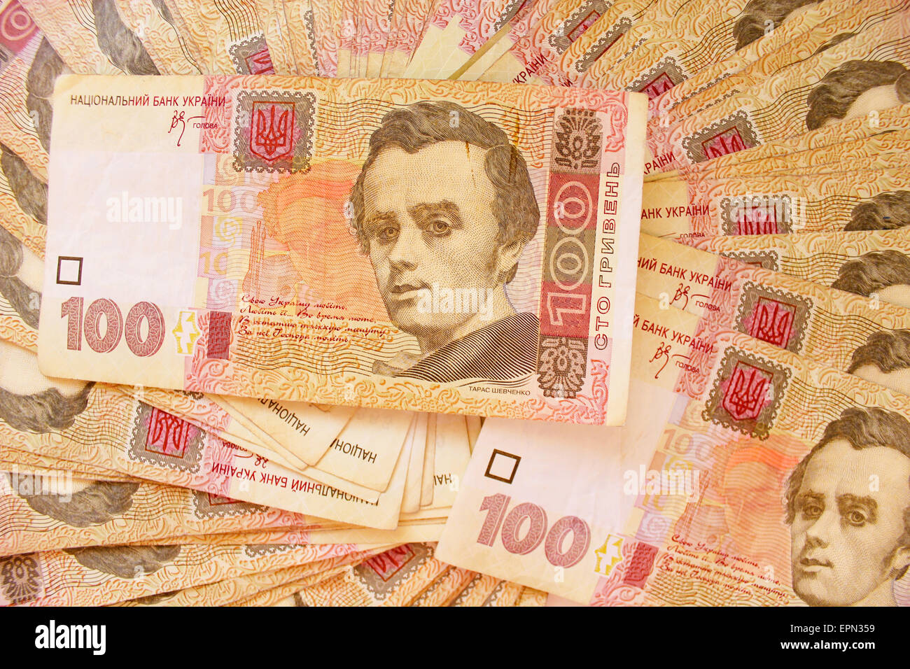 background of Ukrainian money of value 100 Stock Photo - Alamy