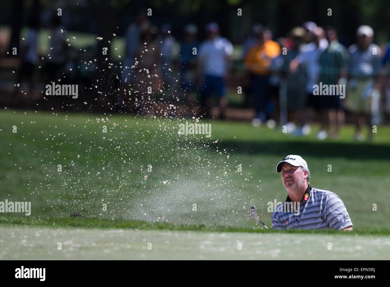 2015 PGA Wells Fargo Championship Boo Weekley from the bunker on one ...