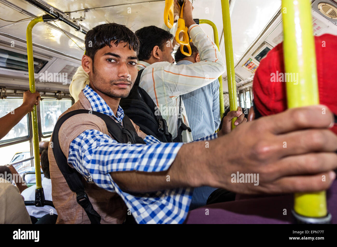 Mumbai India,Indian Asian,Apollo Bandar,Colaba,BEST bus,coach,public ...