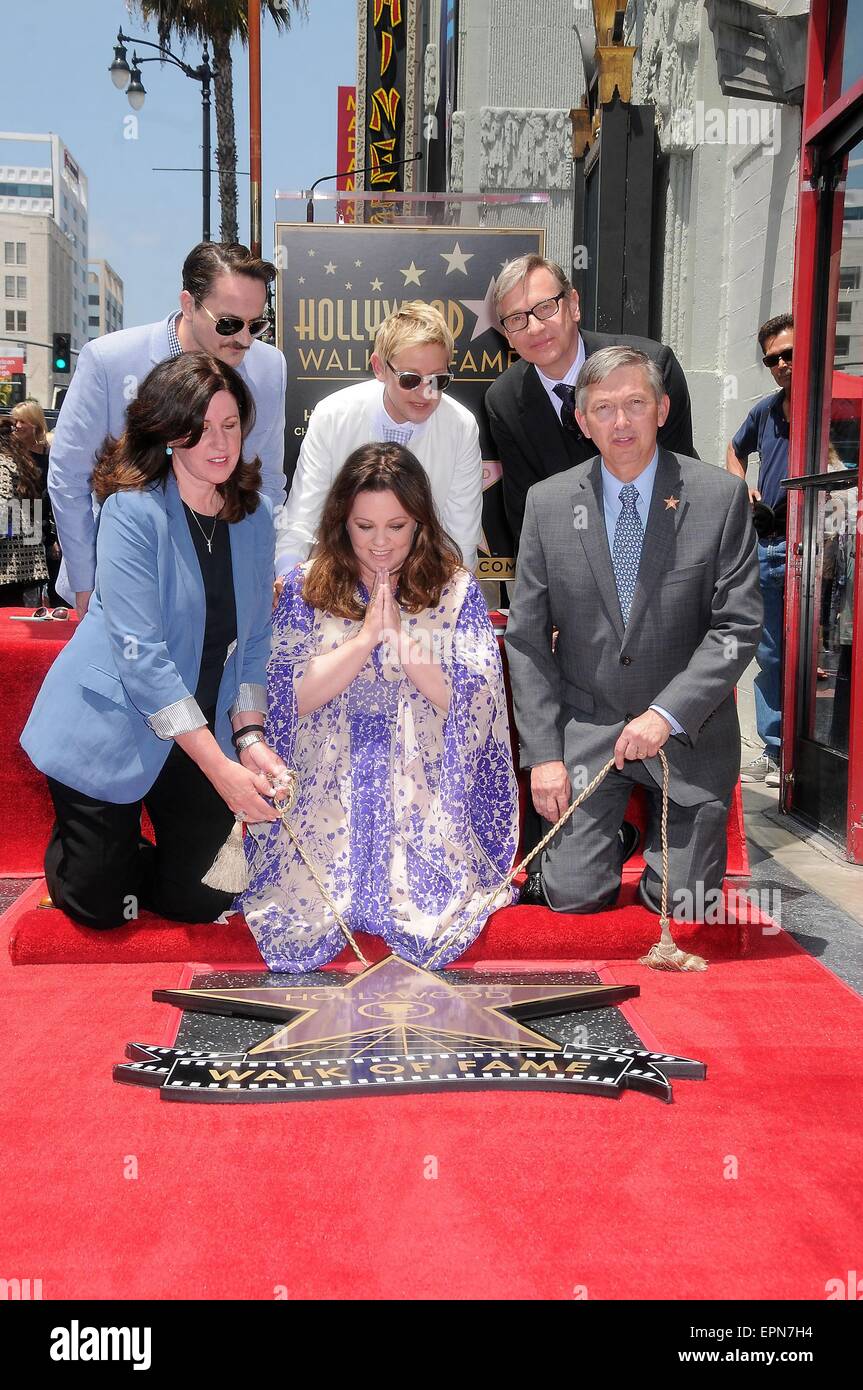 Los Angeles, CA, USA. 19th May, 2015. Maureen Schultz, Ben Falcone ...