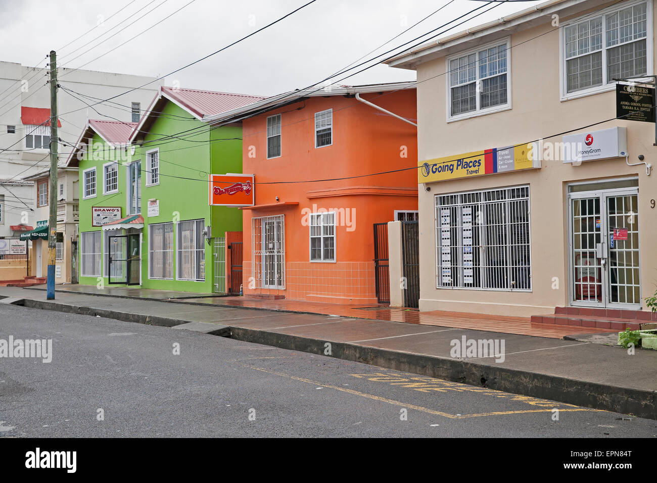 Buildings in Castries St Lucia Caribbean Stock Photo - Alamy