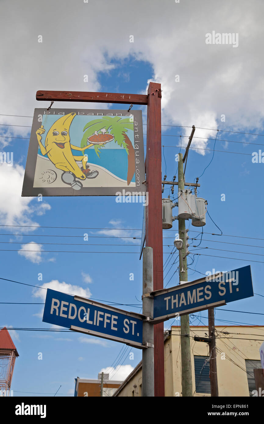 Antigua road sign hi-res stock photography and images - Alamy