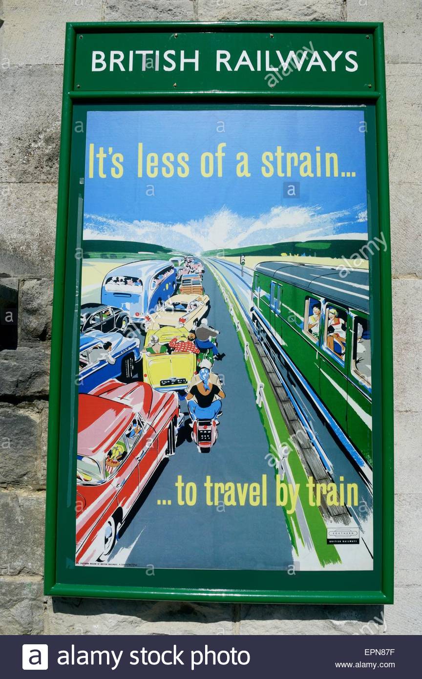 Old Train Poster High Resolution Stock Photography and Images - Alamy