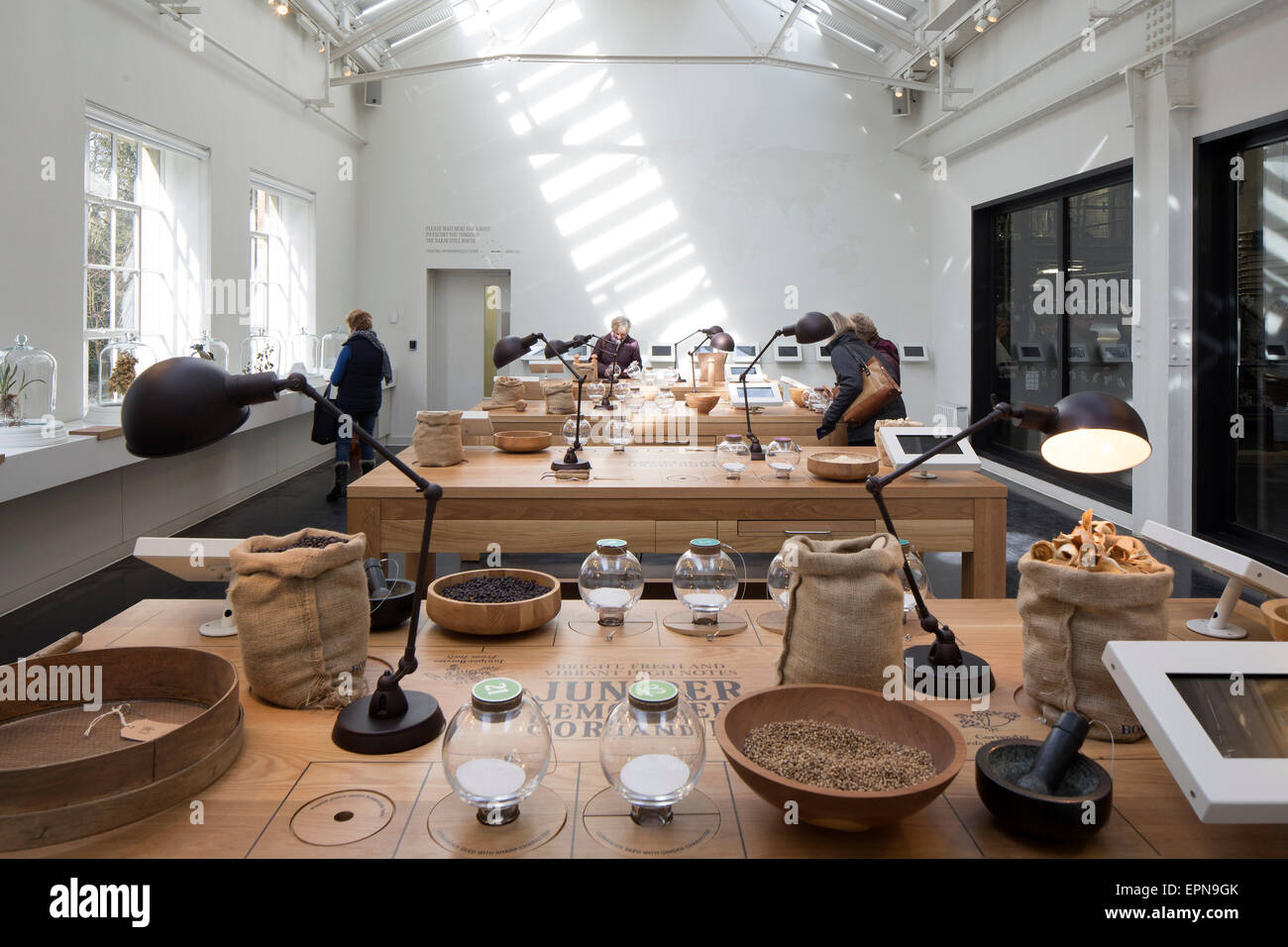 Interior view of specimen room. Bombay Sapphire Distillery, Laverstoke ...