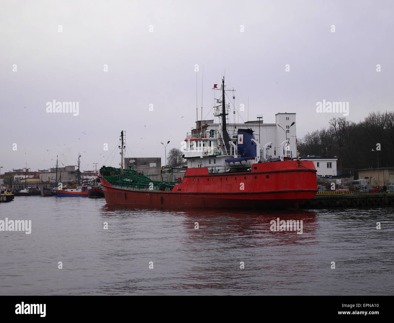 bunker ship (fuel replenishment tanker) in port Stock Photo - Alamy